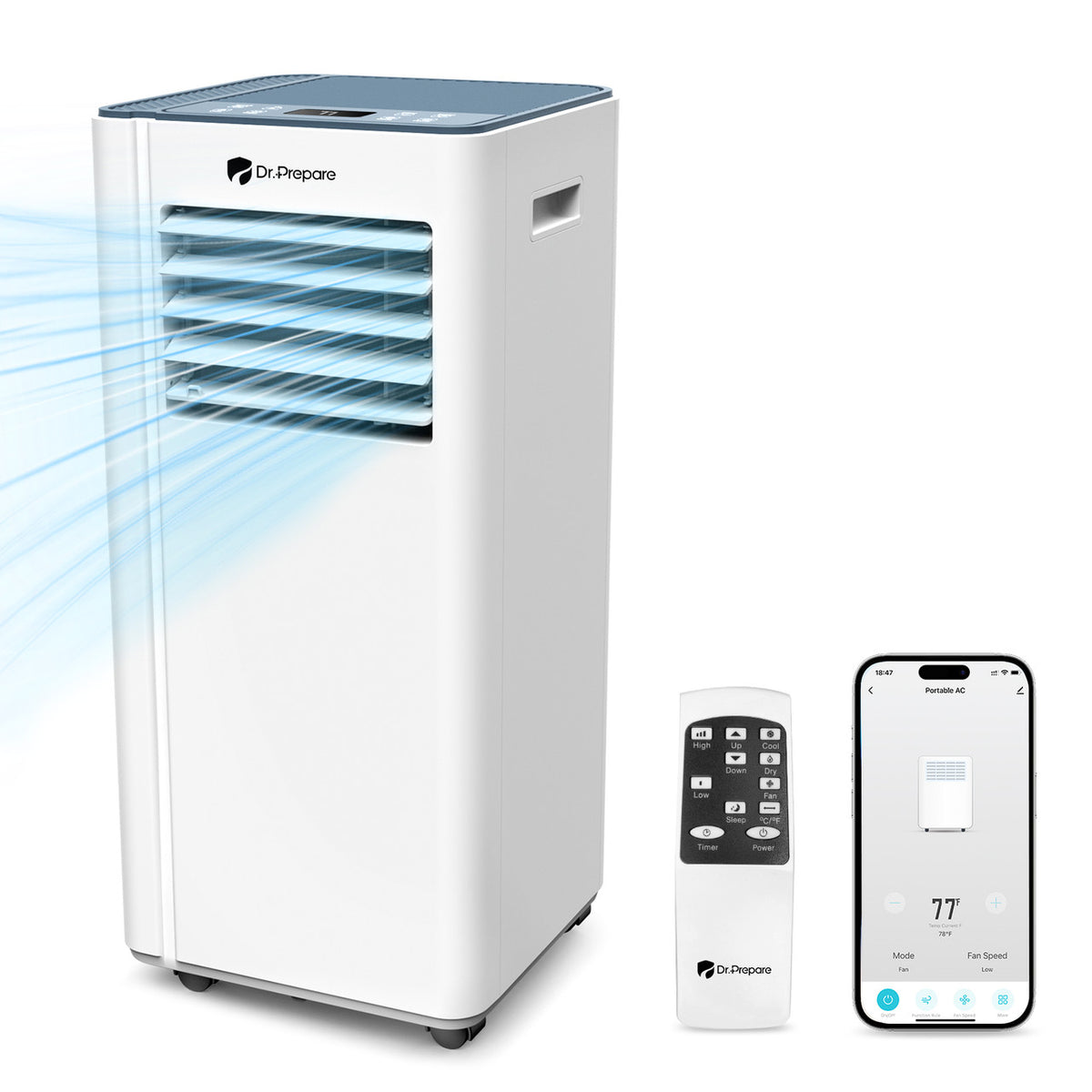 Renogy Dr.Prepare 8000 BTU Smart WiFi Portable Air Conditioner ...