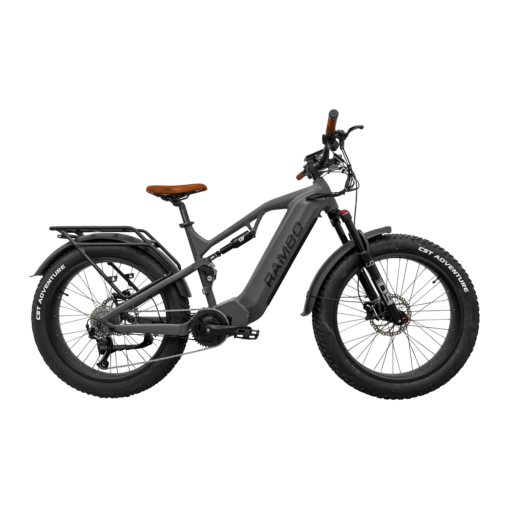 Rambo Bikes 1000W Dominator HD Full Suspension Electric Bike — Ironclad ...