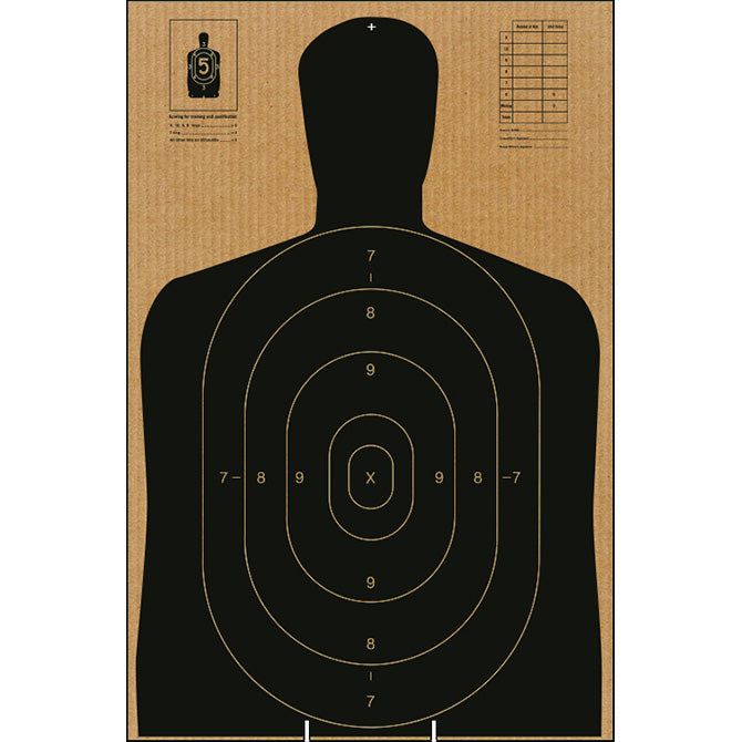 Action Target B-27E Cardboard Target — Ironclad Sentry