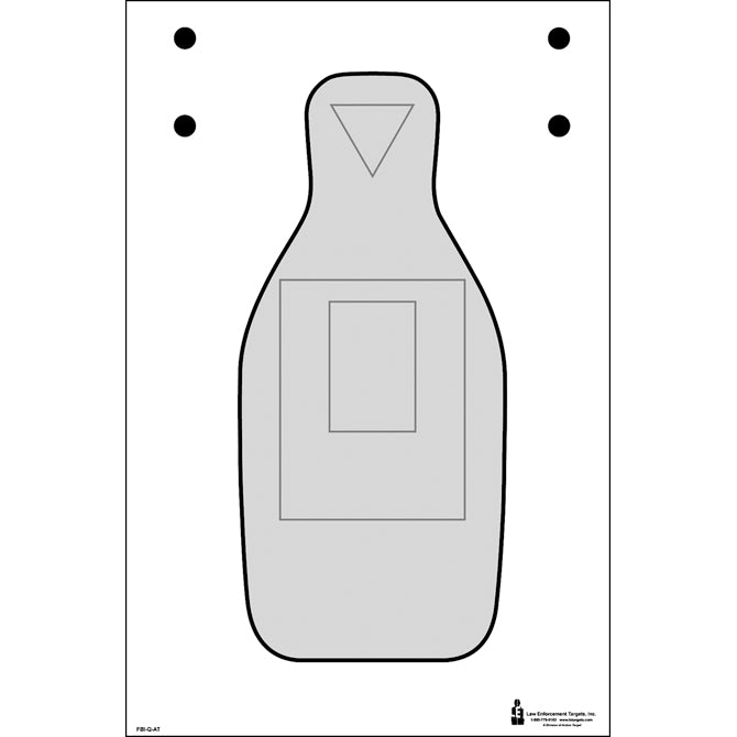 Action Target Modified FBI-Q Cardboard Target — Ironclad Sentry