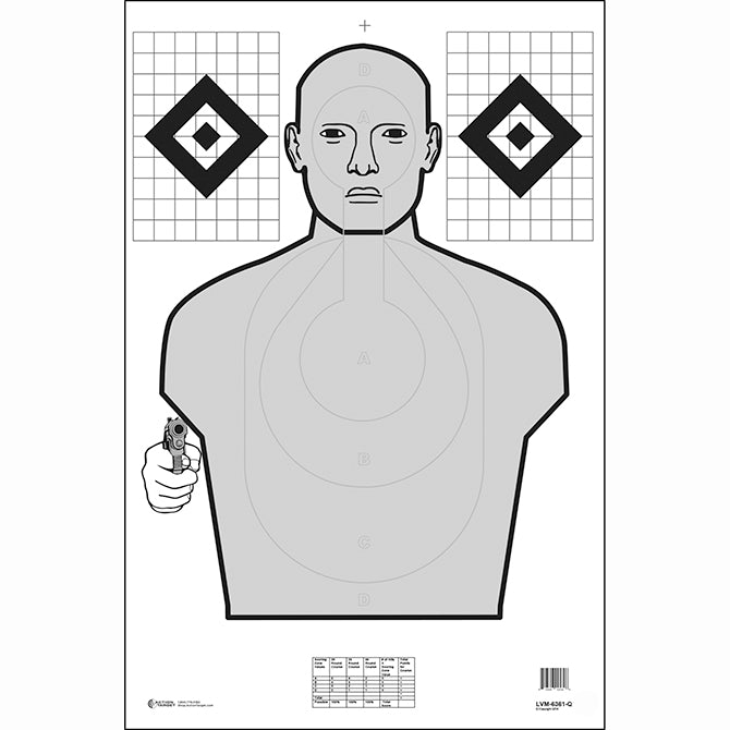 Action Target Hostile Qualification Cardboard Target — Ironclad Sentry